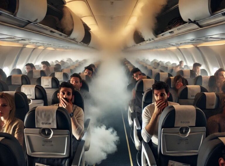 What does smoke with the smell of fire in an airliner cabin mean ...